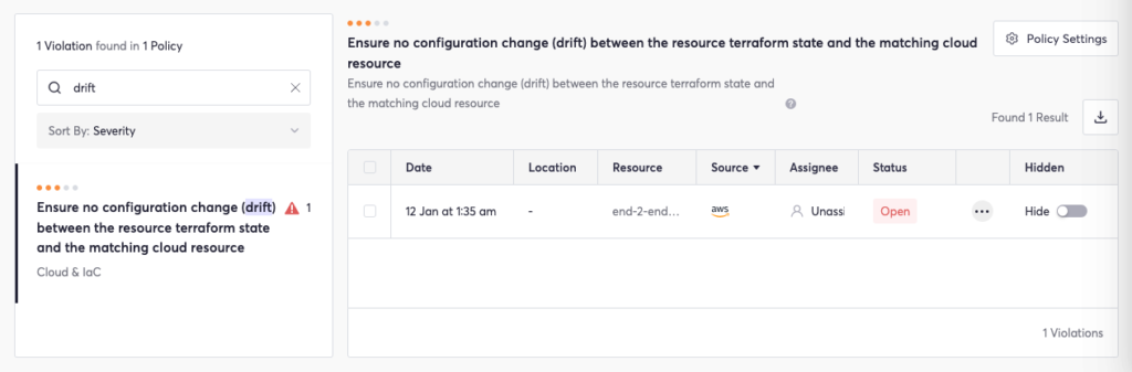 Terraform Cloud Drift Detection with Cycode Integration